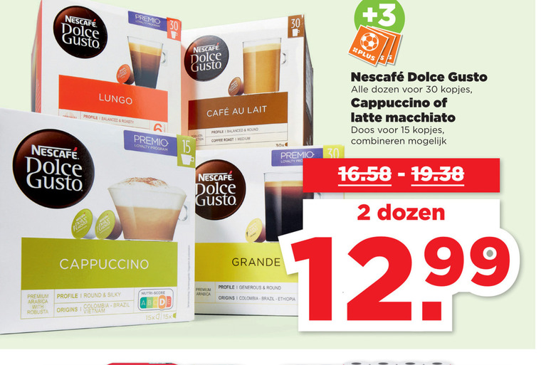 Nescafe dolce gusto capsules folder aanbieding bij Plus - details