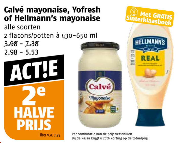 Calve mayonaise folder aanbieding bij Poiesz - details