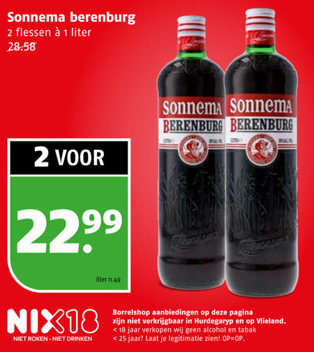 Sonnema berenburg folder aanbieding bij Poiesz - details