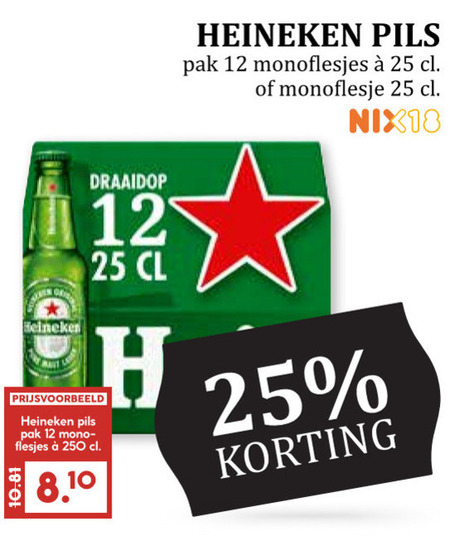 Heineken flesje bier folder aanbieding bij MCD Supermarkt Basis - details