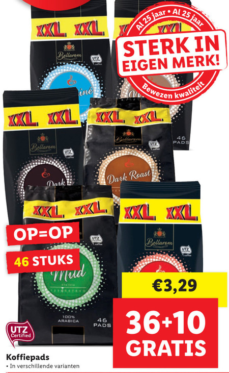 Bellarom koffiepad folder aanbieding bij Lidl - details