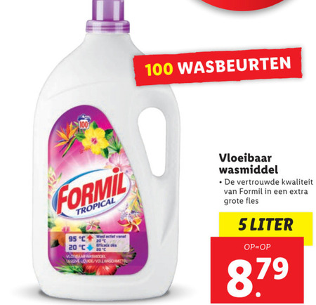 Formil wasmiddel folder aanbieding bij Lidl - details