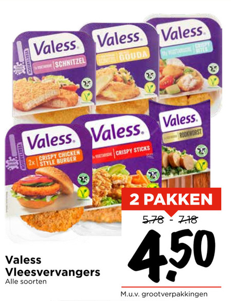 Valess vegetarisch folder aanbieding bij Vomar - details