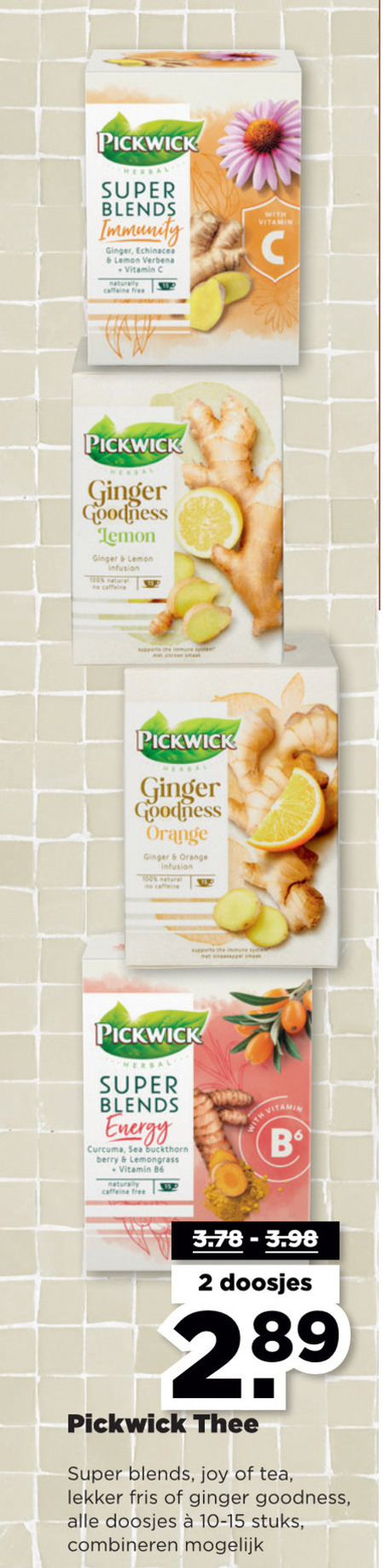 Pickwick thee folder aanbieding bij Plus Vandaag - details