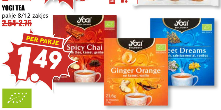 Yogi Tea thee folder aanbieding bij MCD Supermarkt Basis - details