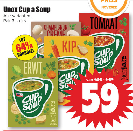 Unox soep folder aanbieding bij Dirk - details