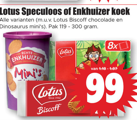 Lotus koek, speculaas folder aanbieding bij Dirk - details