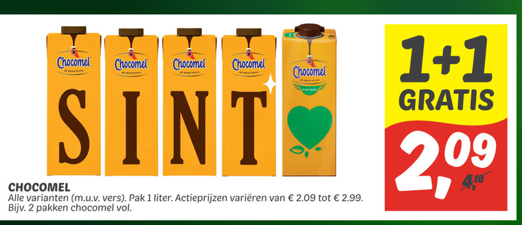 Chocomel chocolademelk folder aanbieding bij Dekamarkt - details