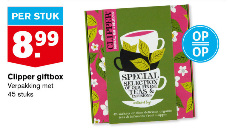 Clipper thee folder aanbieding bij Hoogvliet - details