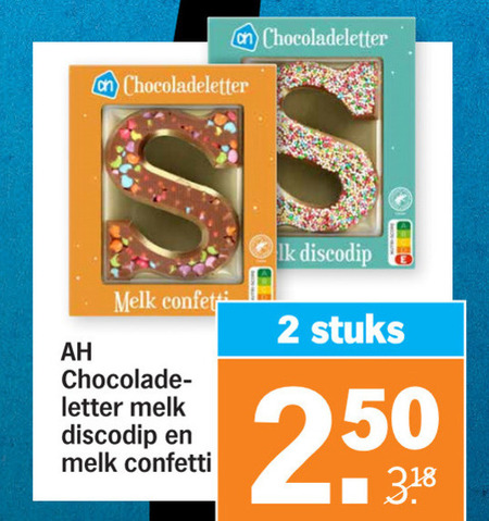 Albert Heijn Huismerk chocoladeletter folder aanbieding bij Albert ...