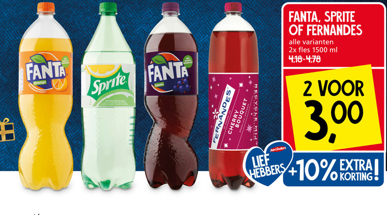 Fernandes frisdrank folder aanbieding bij Jan Linders - details