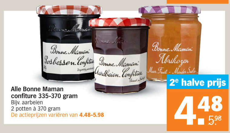 Bonne Maman jam folder aanbieding bij Albert Heijn - details
