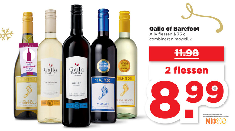 Gallo rose, witte wijn folder aanbieding bij Plus - details