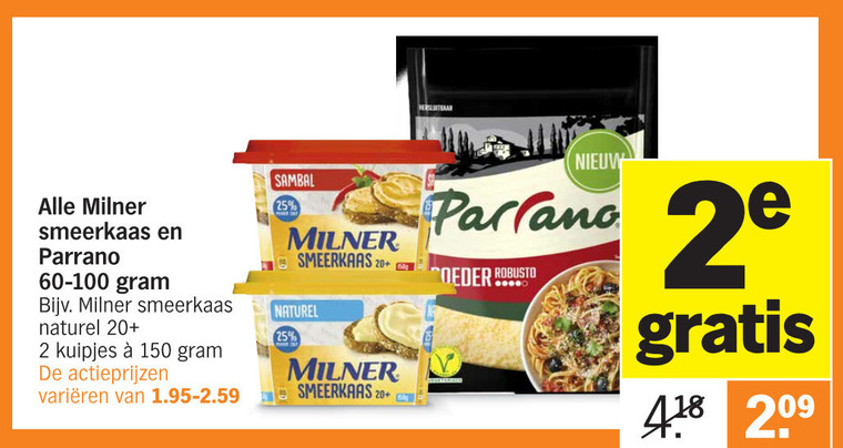 Parrano geraspte kaas, smeerkaas folder aanbieding bij Albert Heijn ...
