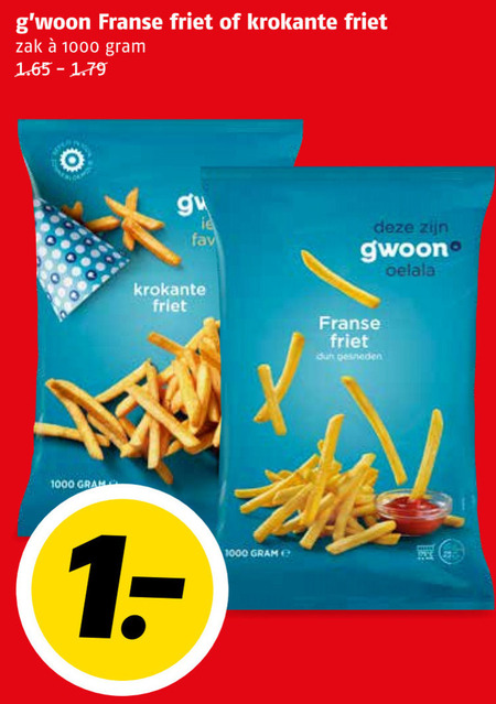 Gwoon patat folder aanbieding bij Poiesz - details