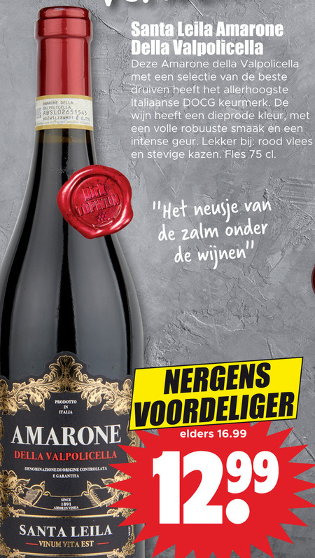 rode wijn folder aanbieding bij Dirk - details