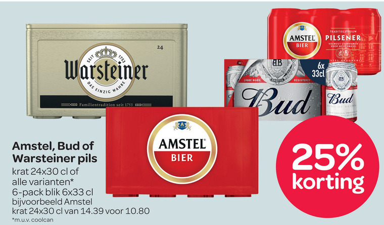 Bud krat bier folder aanbieding bij Spar - details