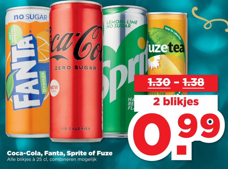 Sprite ice tea, cola folder aanbieding bij Plus - details