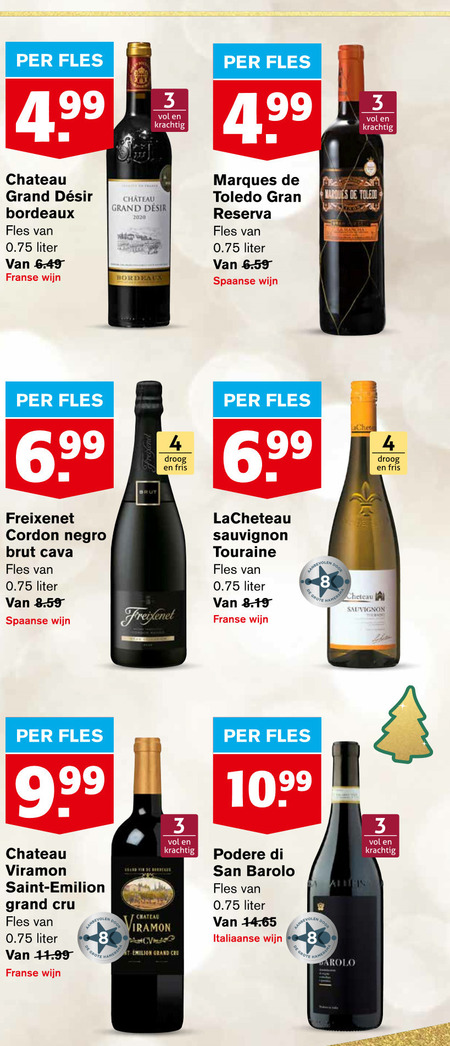 rode wijn, witte wijn folder aanbieding bij Hoogvliet - details