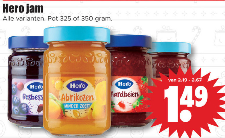 Hero jam folder aanbieding bij Dirk - details
