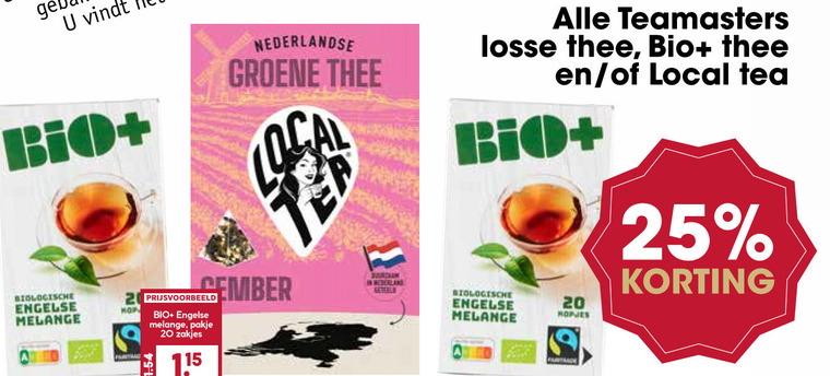 Teamasters thee folder aanbieding bij MCD Supermarkt Basis - details