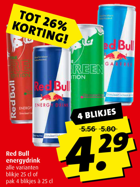 Red Bull energiedrank folder aanbieding bij Boni - details