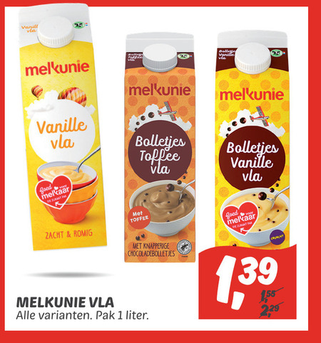 Melkunie vla folder aanbieding bij Dekamarkt - details