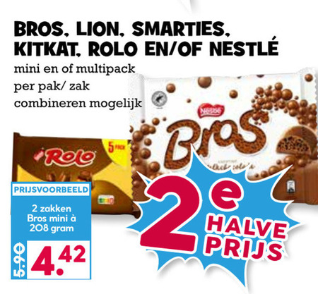 Bros mini chocoladerepen folder aanbieding bij Boons Markt - details