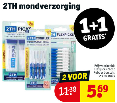 2TH tandenstokers, interdentale ragers folder aanbieding bij Kruidvat ...