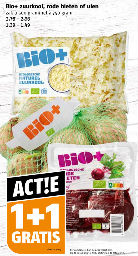 uien, zuurkool folder aanbieding bij Poiesz - details