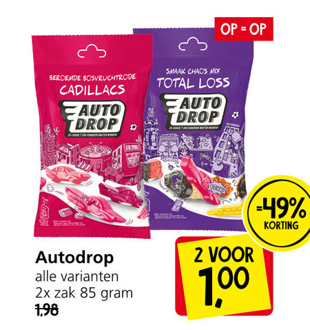 Autodrop snoep folder aanbieding bij Jan Linders - details