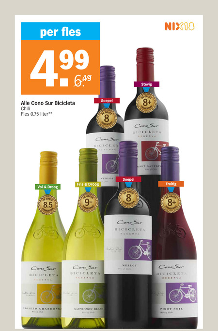 Cono Sur rose, rode wijn folder aanbieding bij Albert Heijn - details
