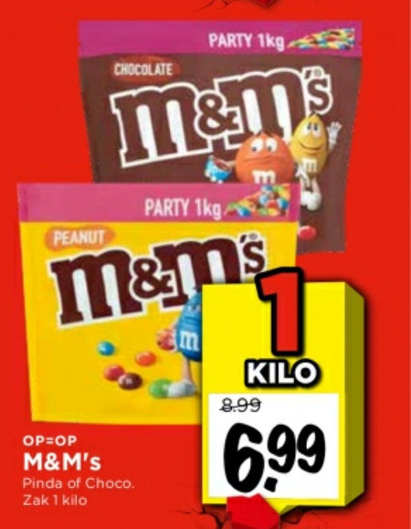 M en Ms chocolade folder aanbieding bij Vomar - details
