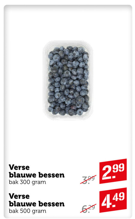 blauwe bessen folder aanbieding bij Coop - details