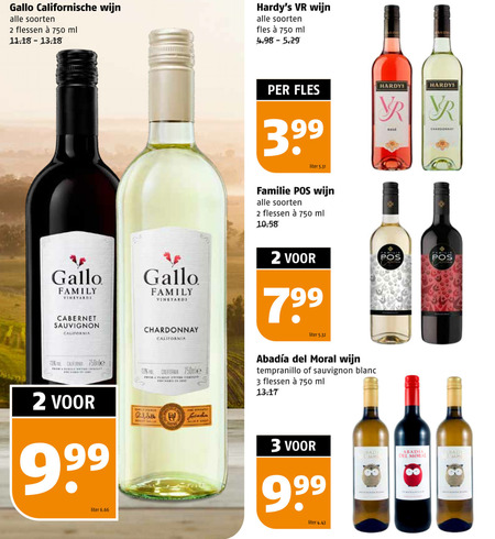 rode wijn, rose folder aanbieding bij Poiesz - details