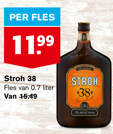 Stroh rum folder aanbieding bij Hoogvliet - details