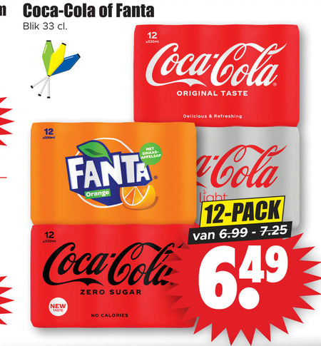 Coca-Cola frisdrank, cola folder aanbieding bij Dirk - details