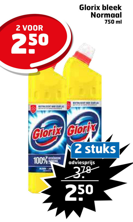 Glorix bleekmiddel folder aanbieding bij Trekpleister - details