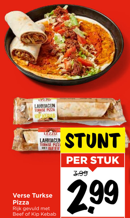 verse pizza folder aanbieding bij Vomar - details