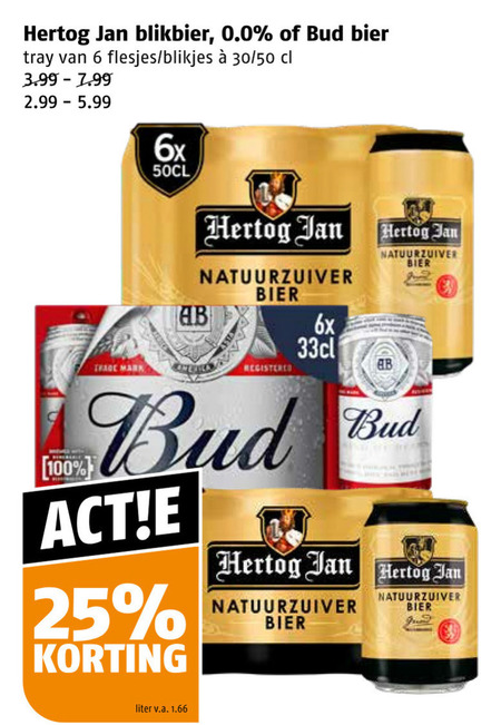Hertog Jan blikje bier folder aanbieding bij Poiesz - details Hertog Jan blikje bier folder aanbieding bij Poiesz - details