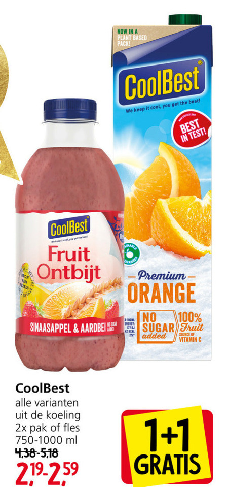 Coolbest vruchtensap folder aanbieding bij Jan Linders - details