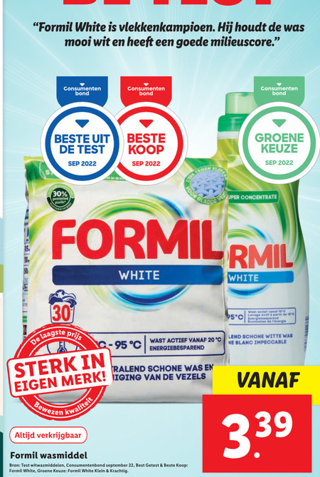 Formil wasmiddel folder aanbieding bij Lidl - details