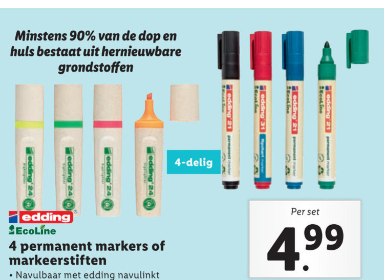 Edding markeerstift folder aanbieding bij Lidl - details