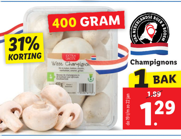 champignons folder aanbieding bij Lidl - details