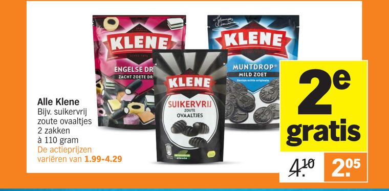 Klene drop folder aanbieding bij Albert Heijn - details
