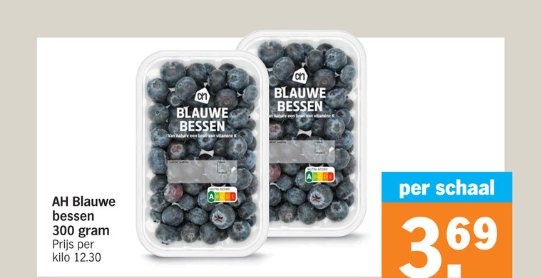blauwe bessen folder aanbieding bij Albert Heijn - details