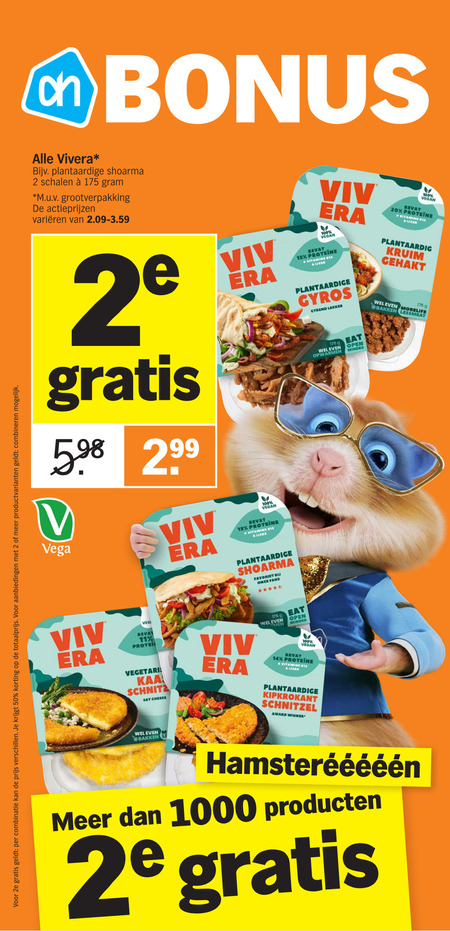 Vivera vegetarisch folder aanbieding bij Albert Heijn - details
