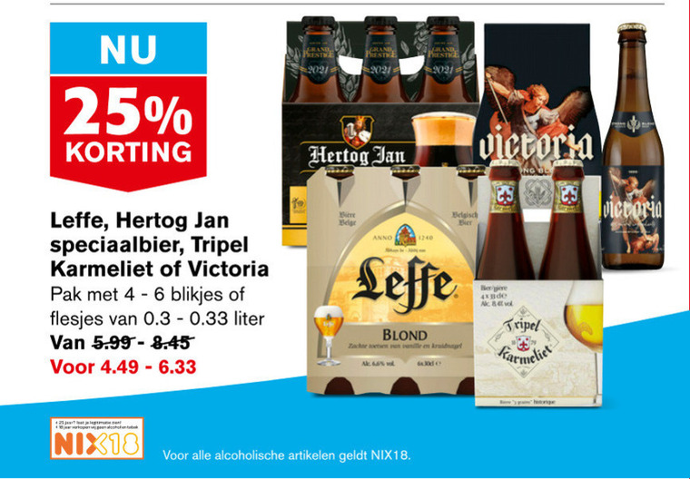 Hertog Jan blikje bier, speciaalbier folder aanbieding bij Hoogvliet ...
