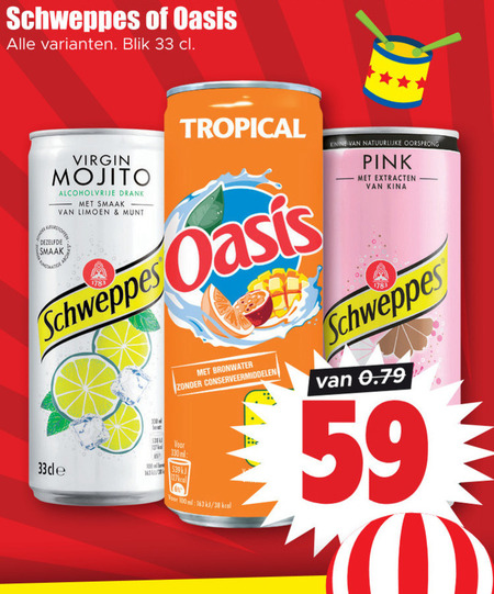Schweppes frisdrank folder aanbieding bij Dirk - details