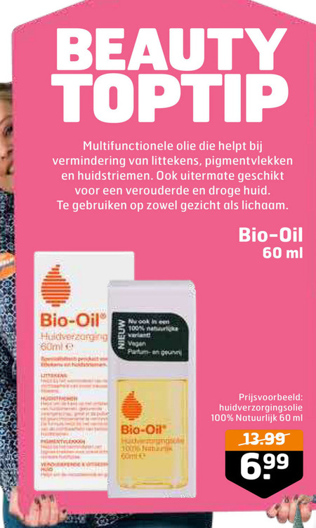 Bio-Oil huidolie folder aanbieding bij Trekpleister - details